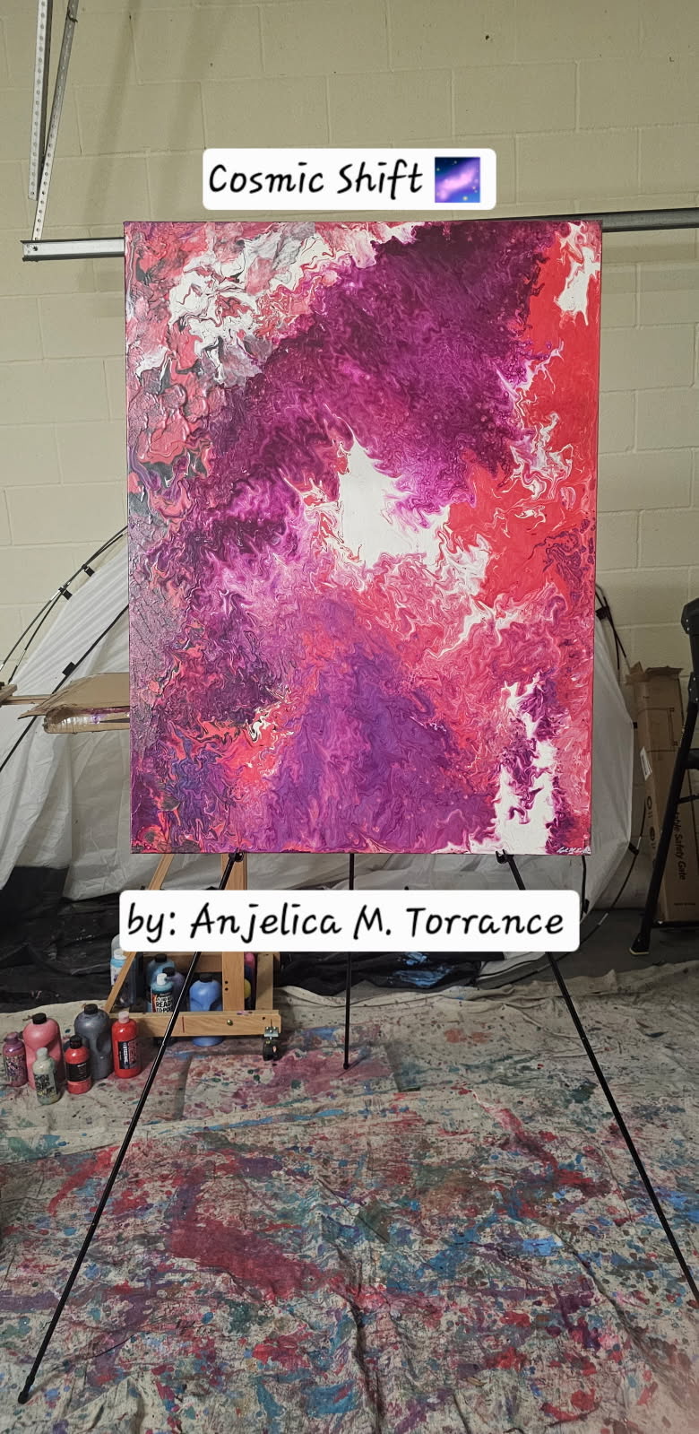 "Cosmic Shift" Original Abstract Painting by Anjelica M. Torrance ...